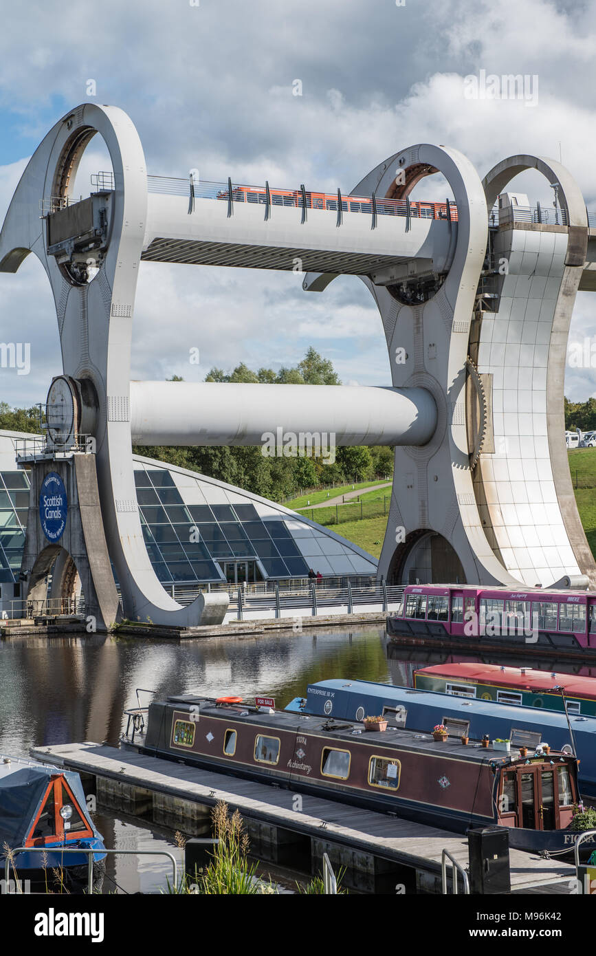 The Falkirk Wheel boat lift Lime Road Tamfourhill Falkirk Stirlingshire ...