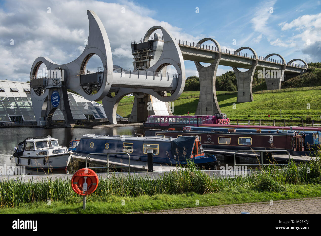 The Falkirk Wheel boat lift Lime Road Tamfourhill Falkirk Stirlingshire ...