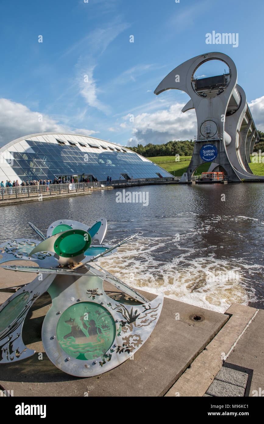 The Falkirk Wheel boat lift Lime Road Tamfourhill Falkirk Stirlingshire ...