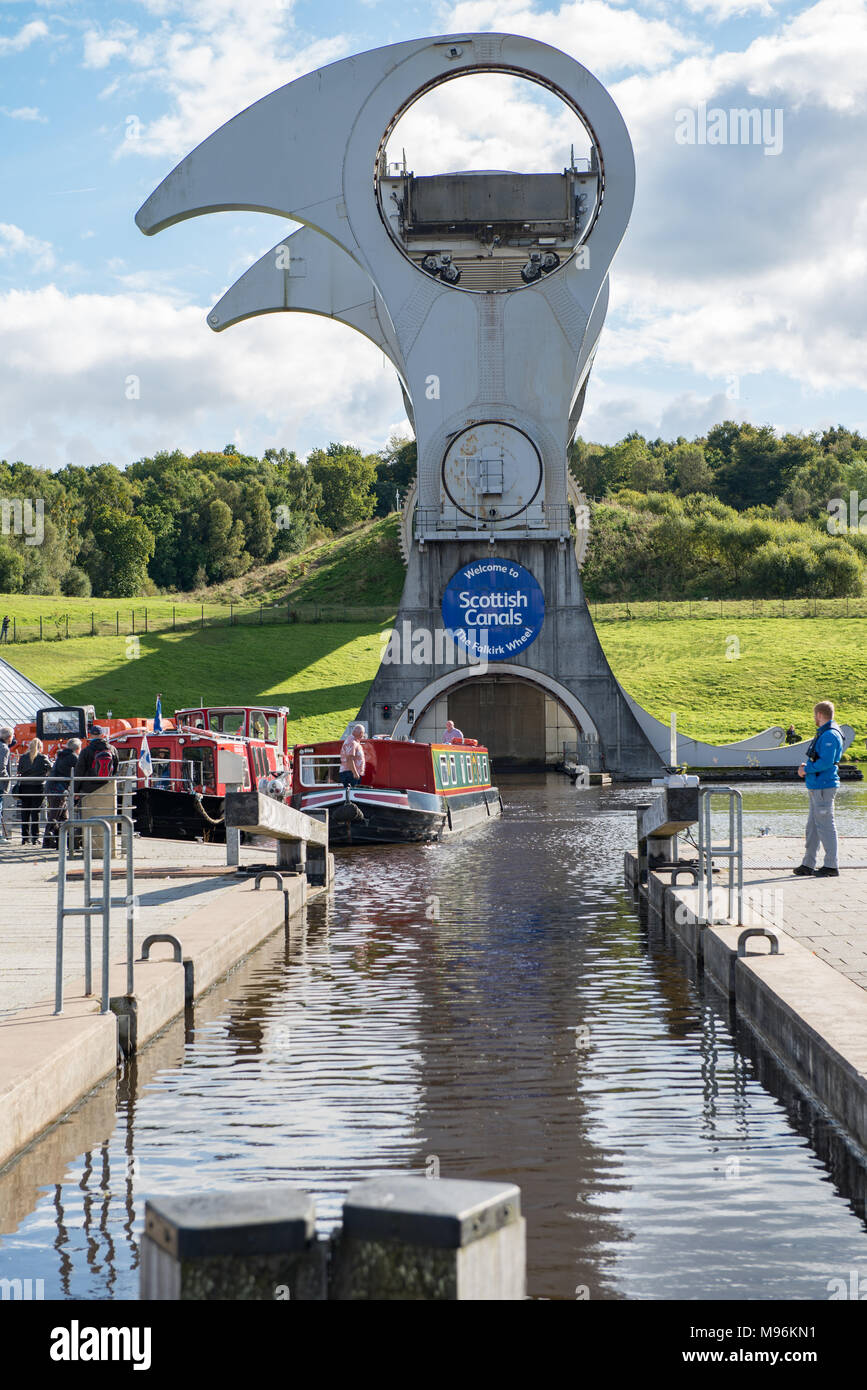 The Falkirk Wheel boat lift Lime Road Tamfourhill Falkirk Stirlingshire ...
