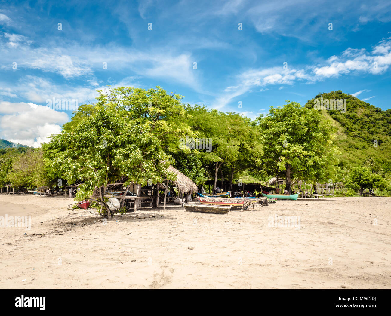 The two beaches which make up the Koka Beach area in Paga, East Nusa ...