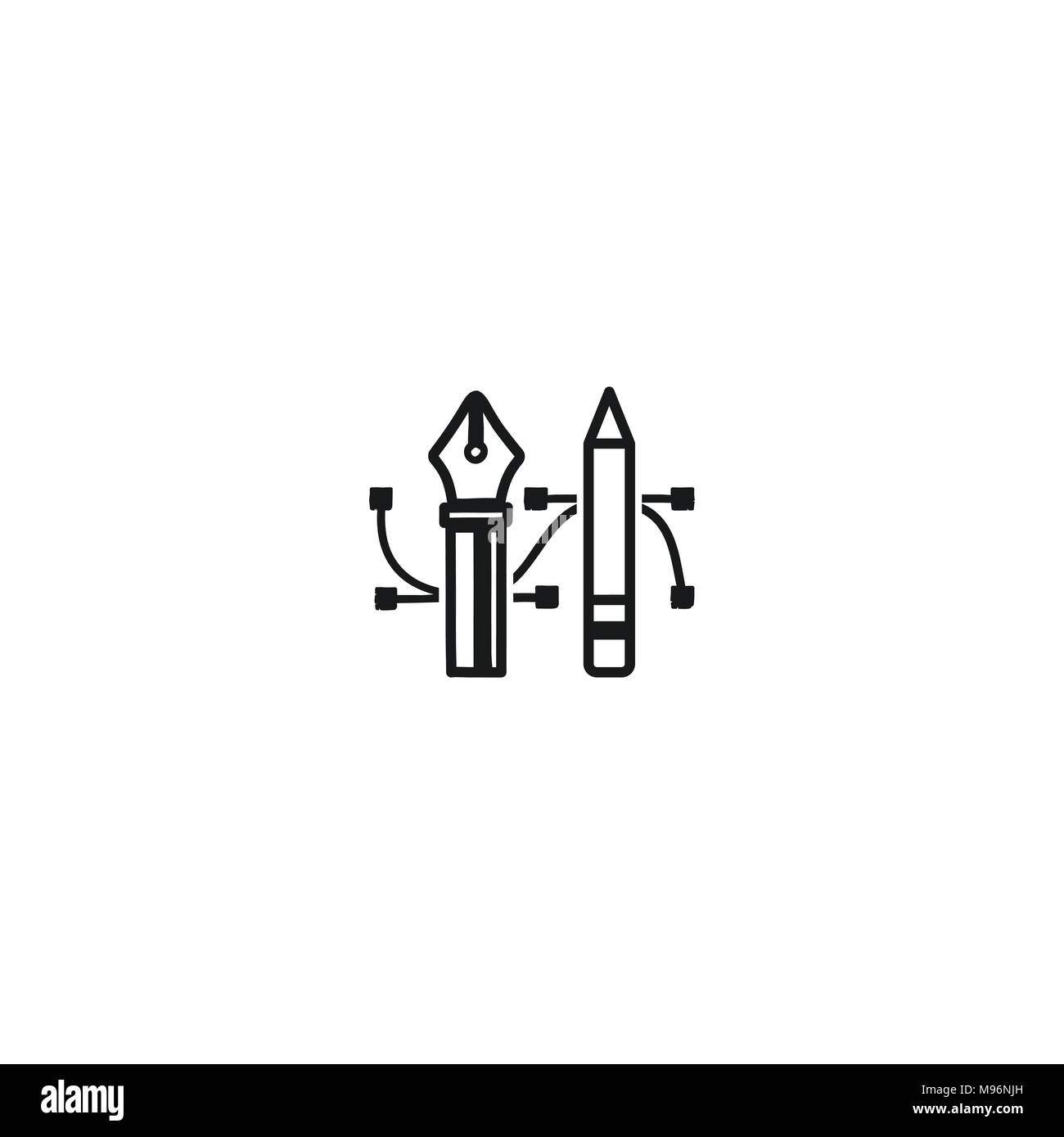 Illustrator bezier tool hi-res stock photography and images - Alamy