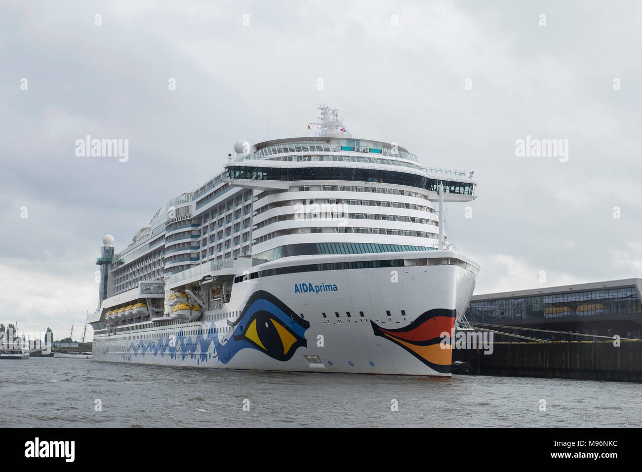 Cruise liner Aida Prima docked at Hamburg Stock Photo - Alamy