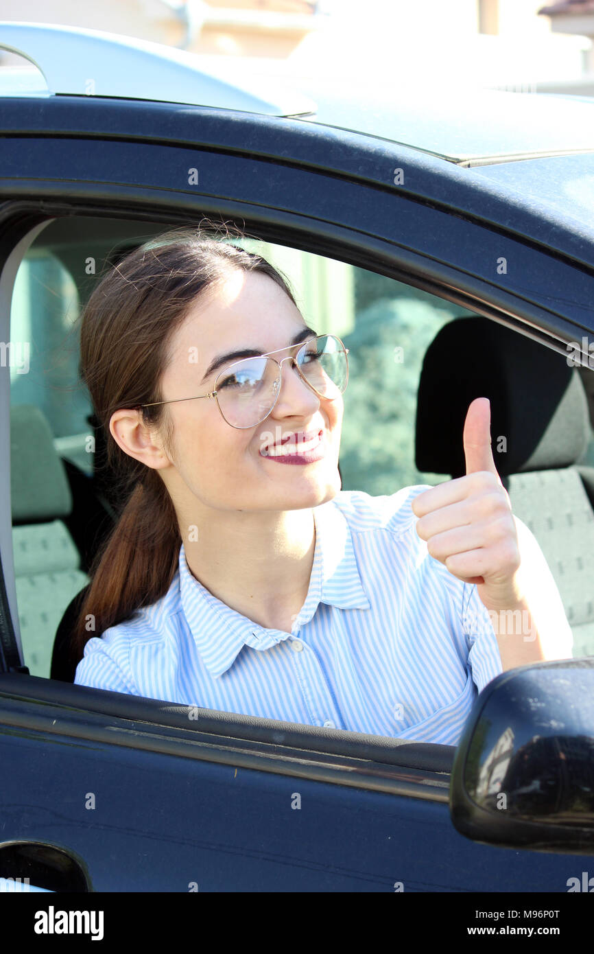 Happy girl keys hi-res stock photography and images - Alamy