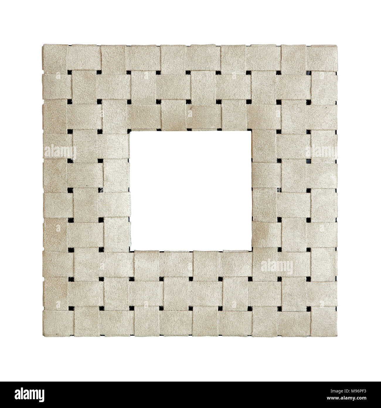 Decorative square shape frame isolated on white background wit clipping ...