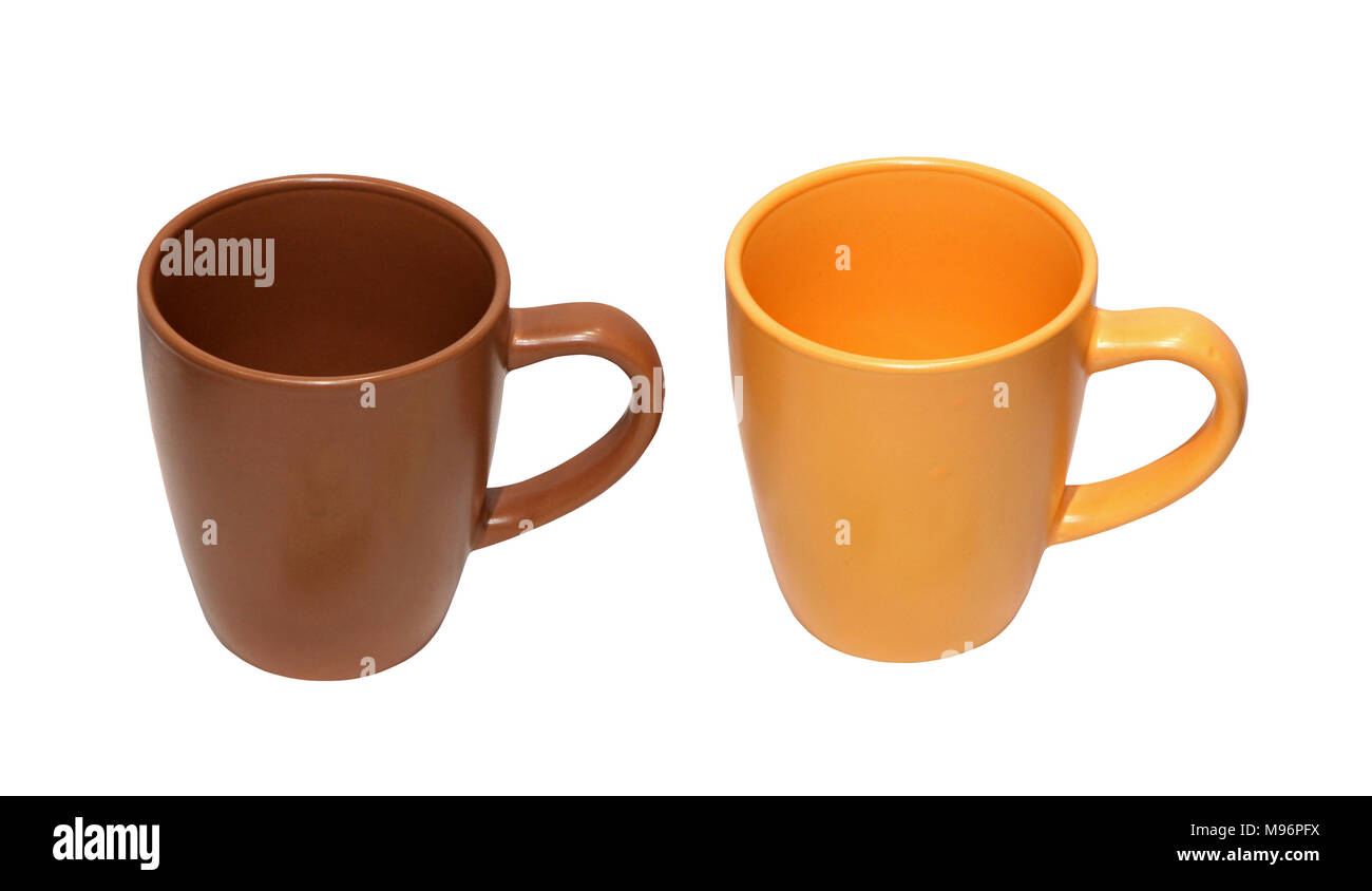 Simple ceramic cups isolated with clipping path included Stock Photo ...