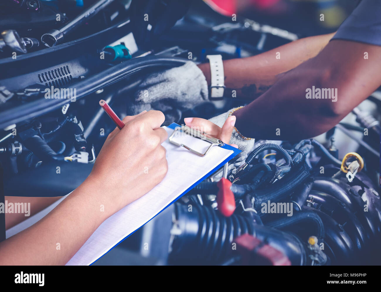 Mechanical engineers inspecting hi-res stock photography and images - Alamy