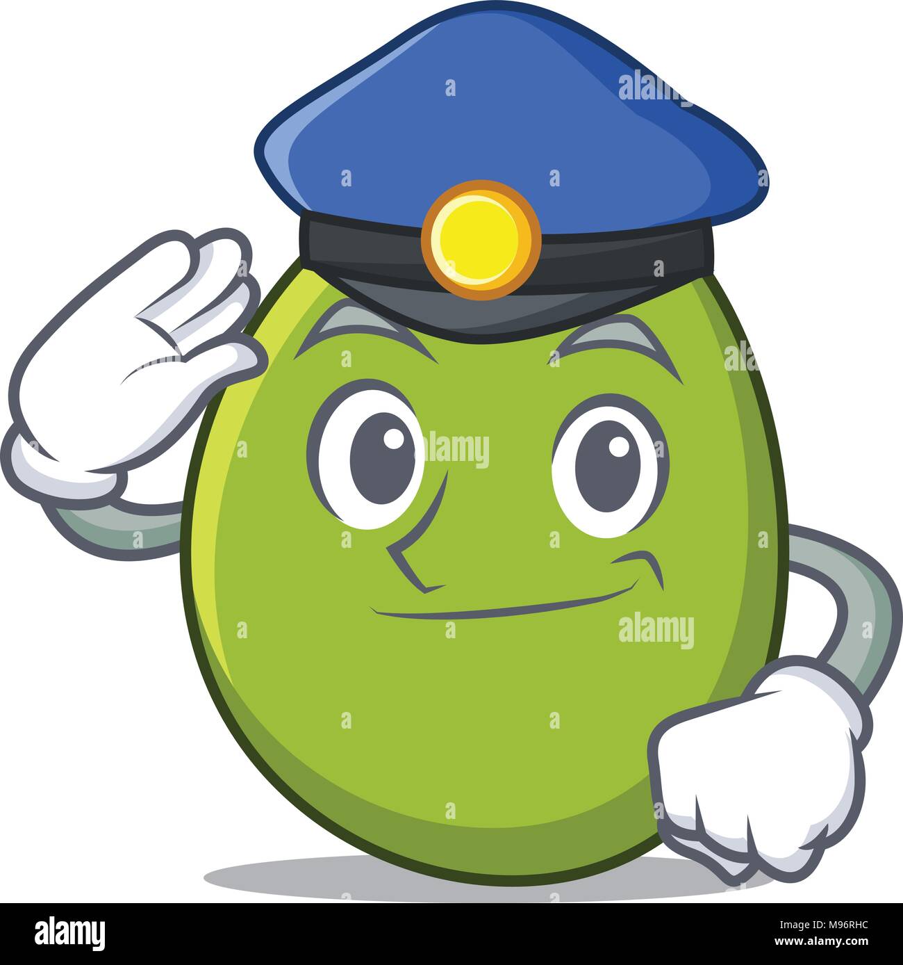 Police olive character cartoon style Stock Vector Image & Art - Alamy