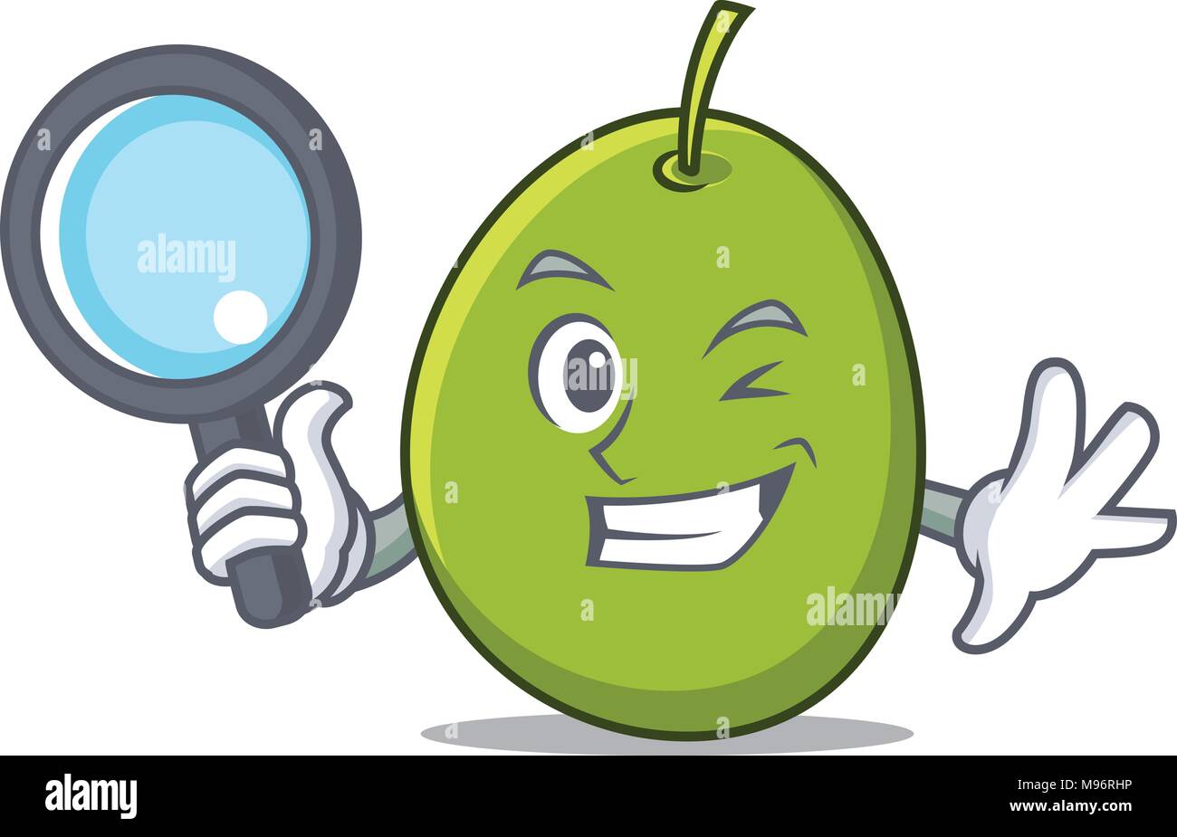 Detective olive character cartoon style Stock Vector Image & Art - Alamy
