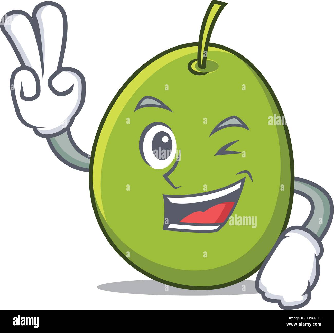 Two finger olive character cartoon style Stock Vector Image & Art - Alamy
