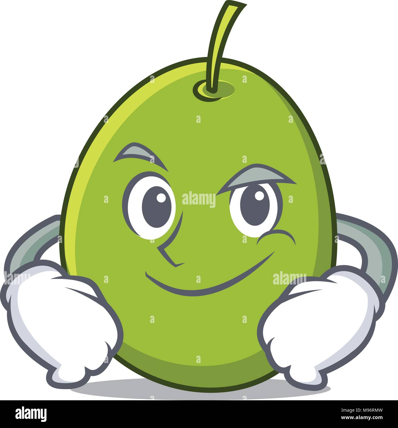 Smirking olive character cartoon style Stock Vector Image & Art - Alamy
