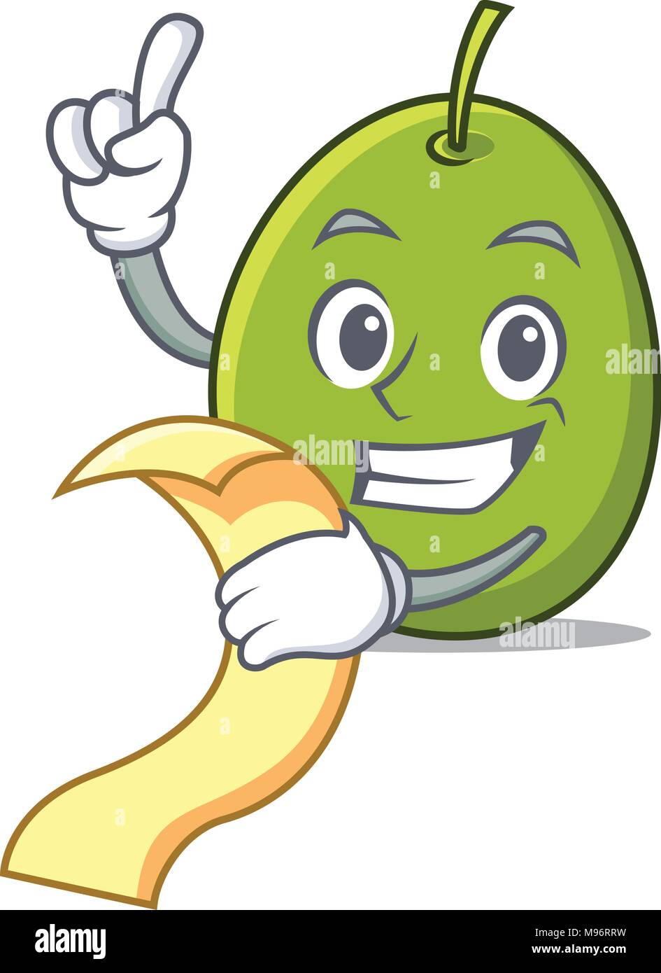 Olive green menu card Stock Vector Images - Alamy