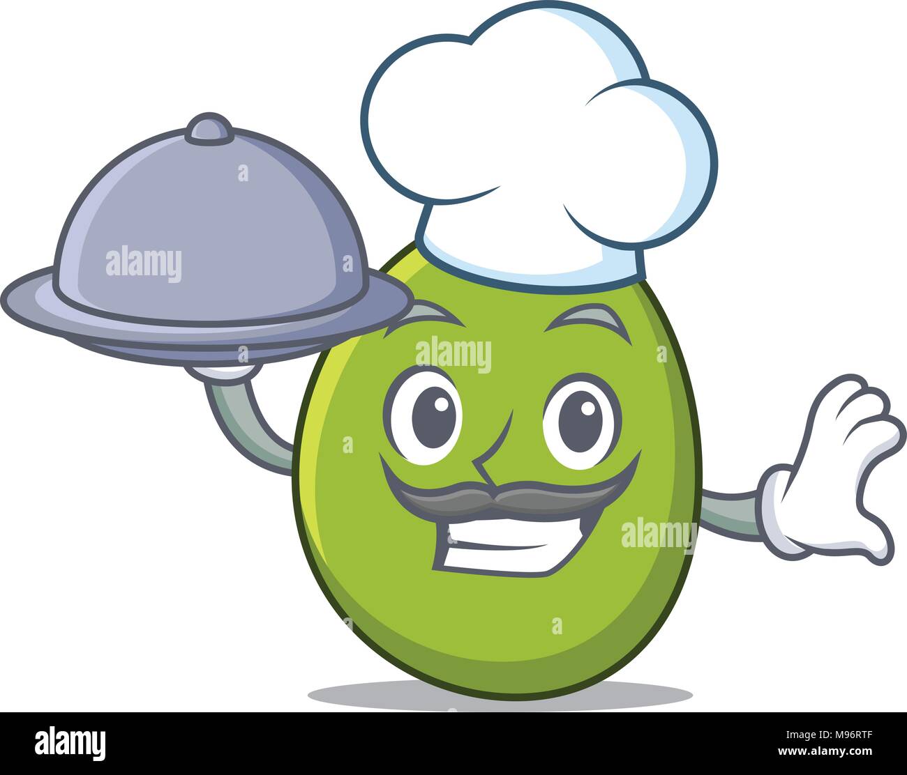 Chef with food olive mascot cartoon style Stock Vector Image & Art - Alamy
