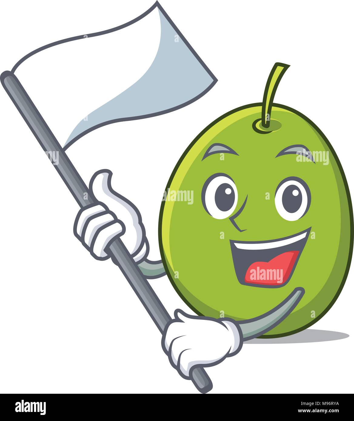 With flag olive mascot cartoon style Stock Vector Image & Art - Alamy