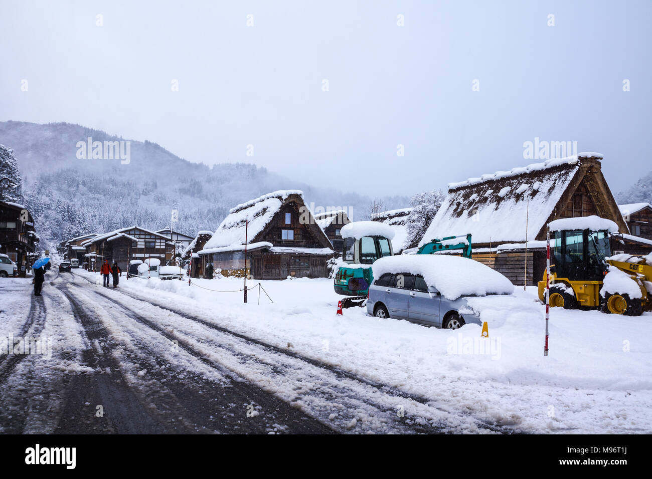 Gifu, Japan - December 12, 2013: Tourists walking and sightseeing in ...