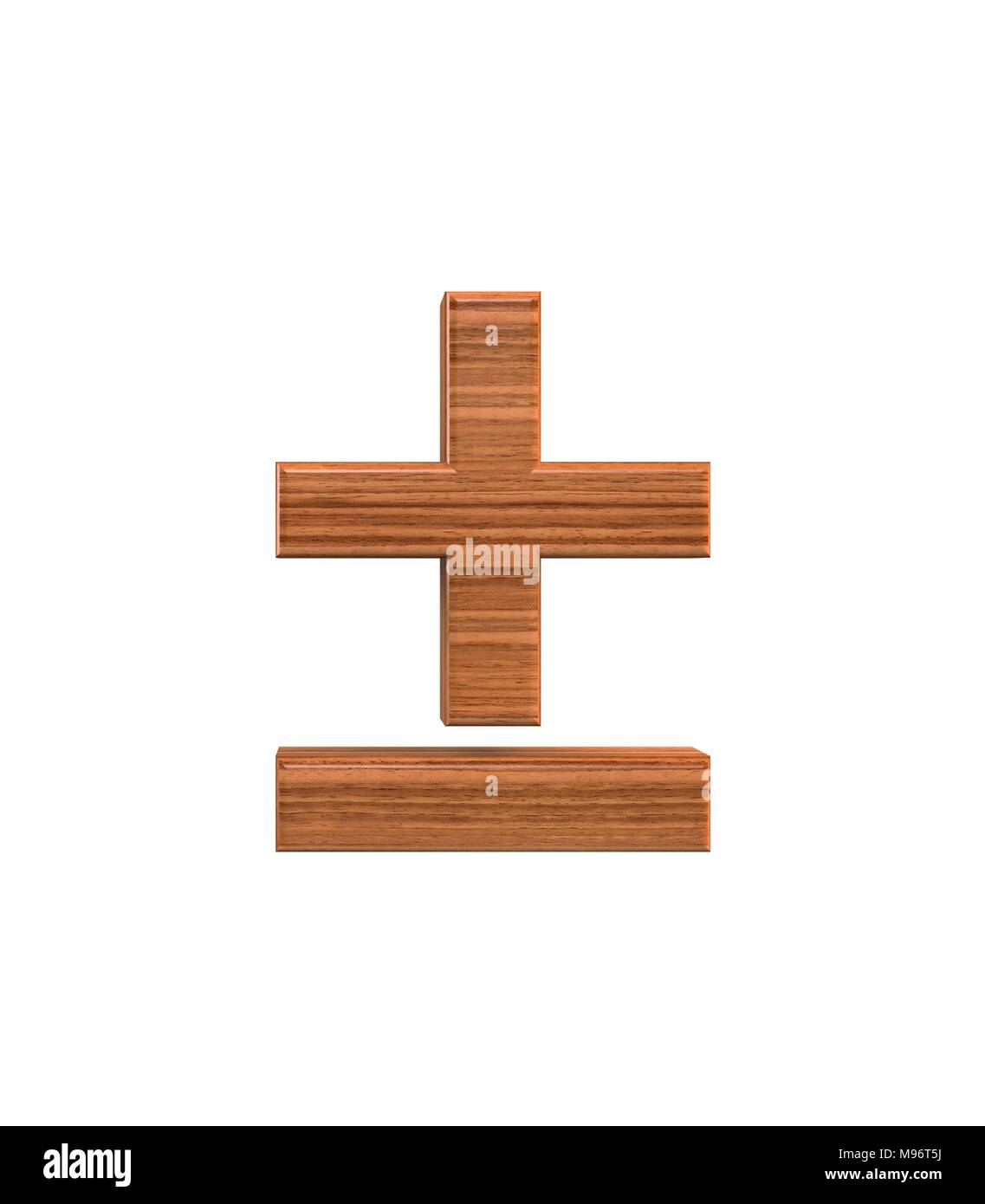 3D rendering Font Polished walnut special character ALT241 Stock Photo - Alamy