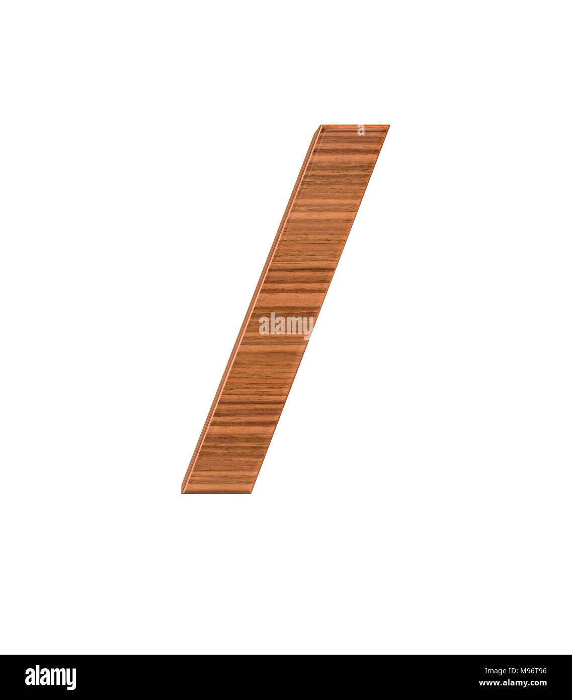 3D rendering Font Polished walnut special character ALT47 Stock Photo - Alamy