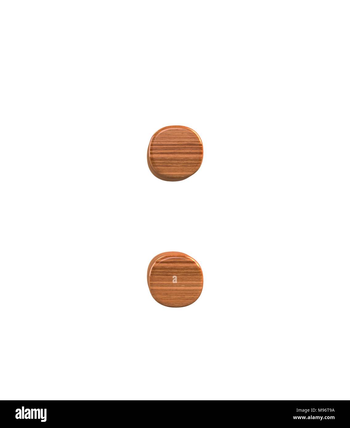 3D rendering Font Polished walnut special character ALT58 Stock Photo - Alamy