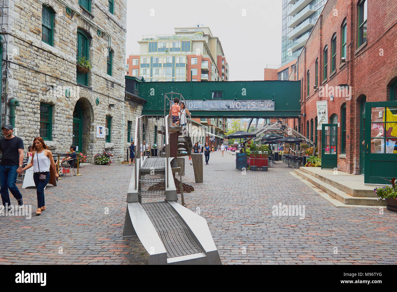 Street scene, Distillery District, Toronto, Ontario, Canada Stock Photo ...