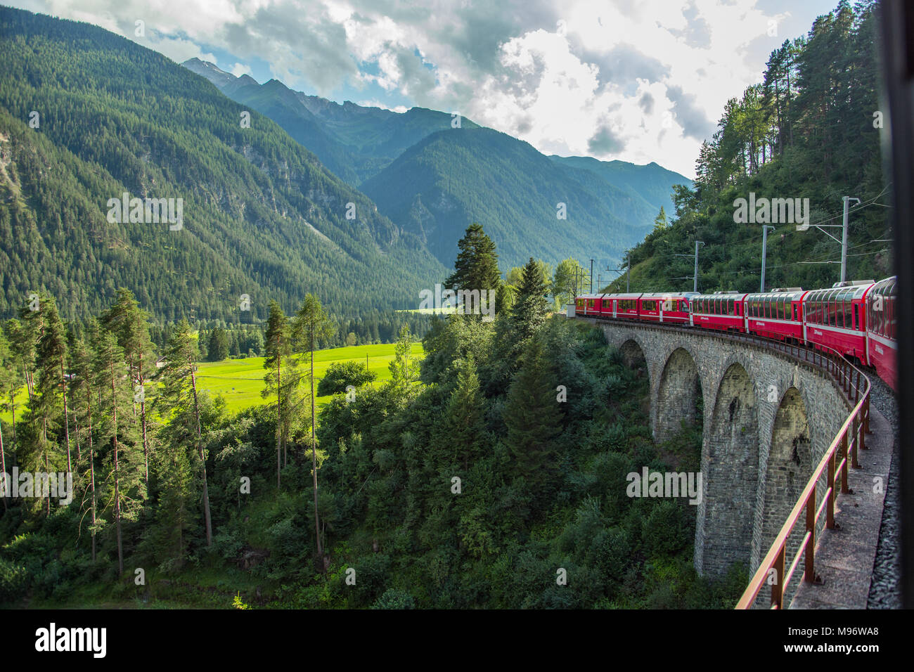 Train railroad swiss alps hi-res stock photography and images - Alamy