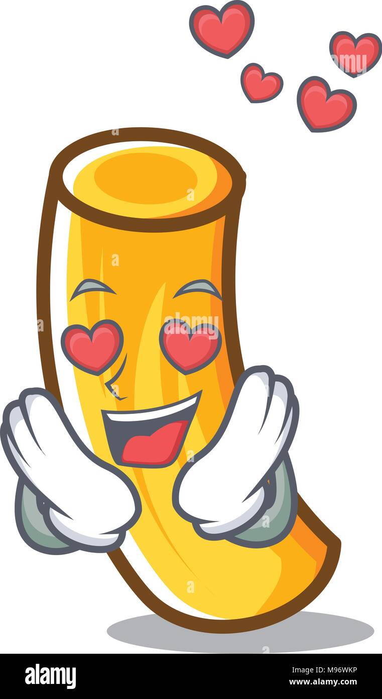 In love tortiglioni pasta mascot cartoon Stock Vector Image & Art - Alamy
