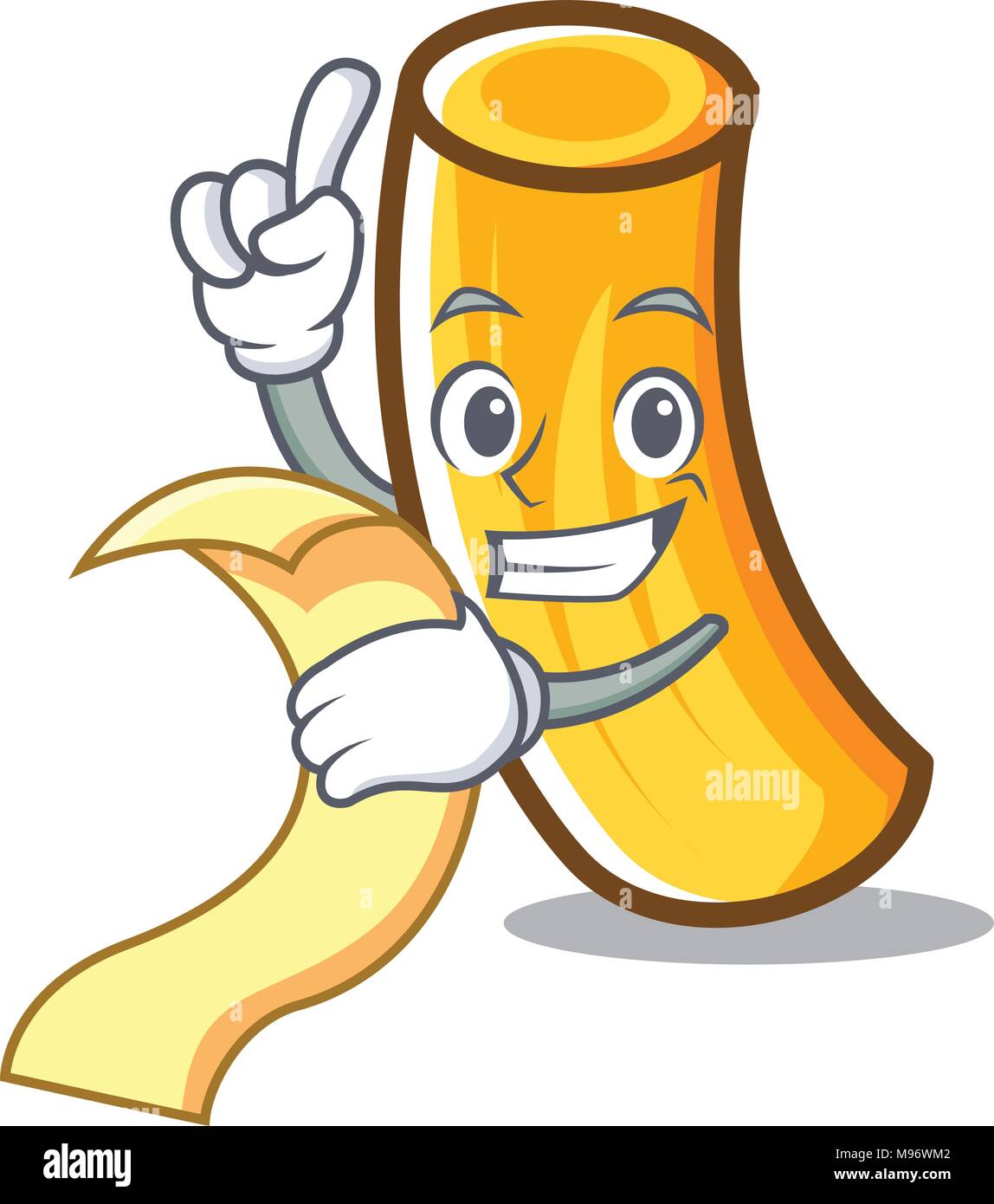 With menu tortiglioni pasta mascot cartoon Stock Vector Image & Art - Alamy