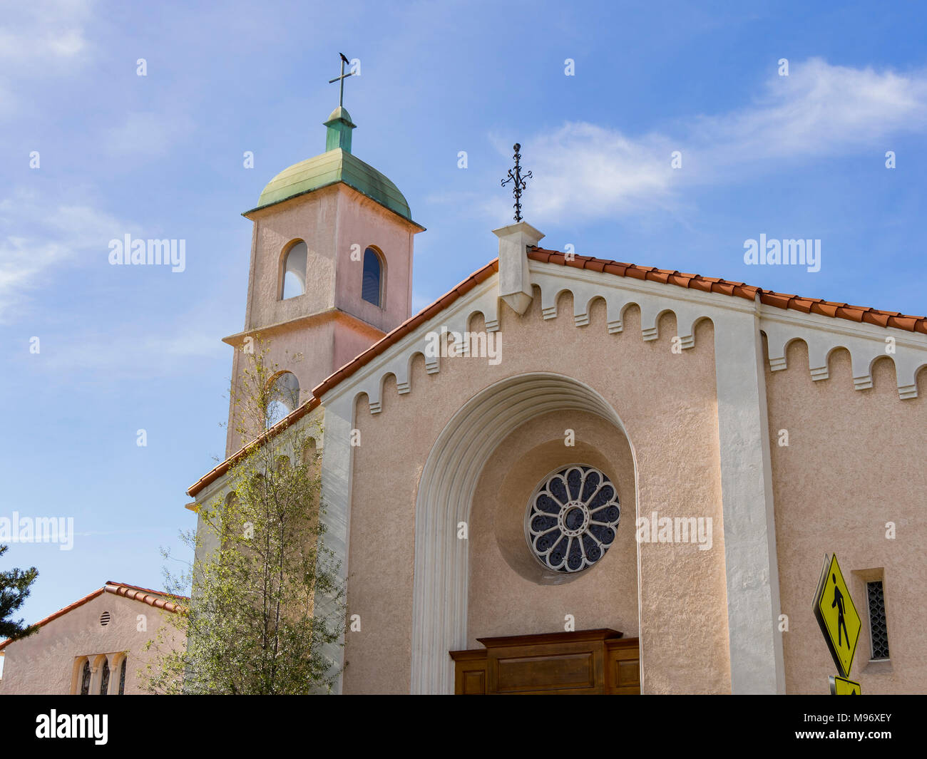Exterior View Of The Bay Shore Community Congregational Church On At
