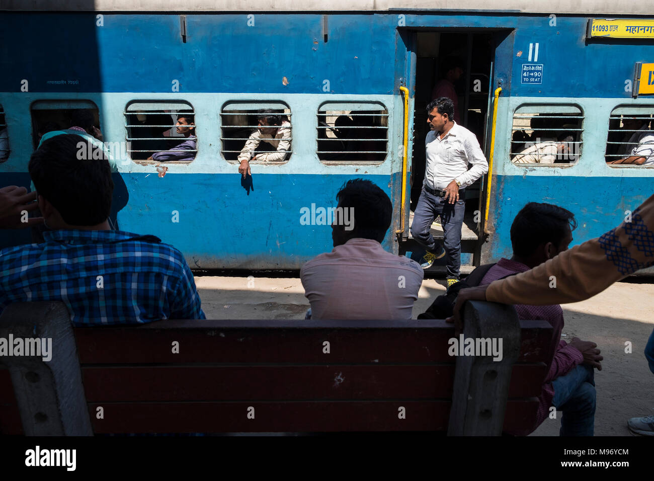 India, Varanasi, railway station Stock Photo - Alamy