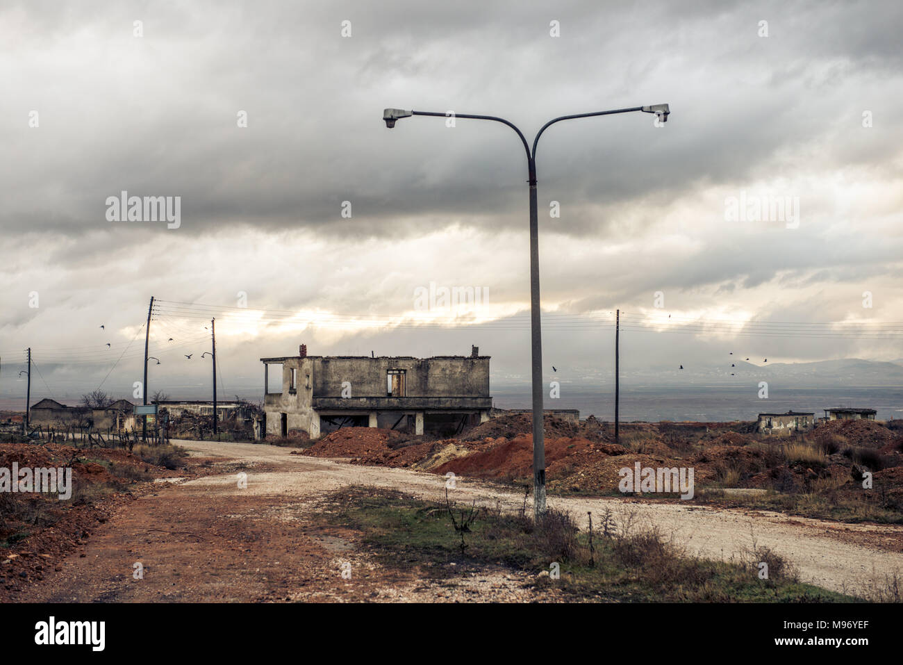 an abandoned town in Ptolemaida greece Stock Photo - Alamy