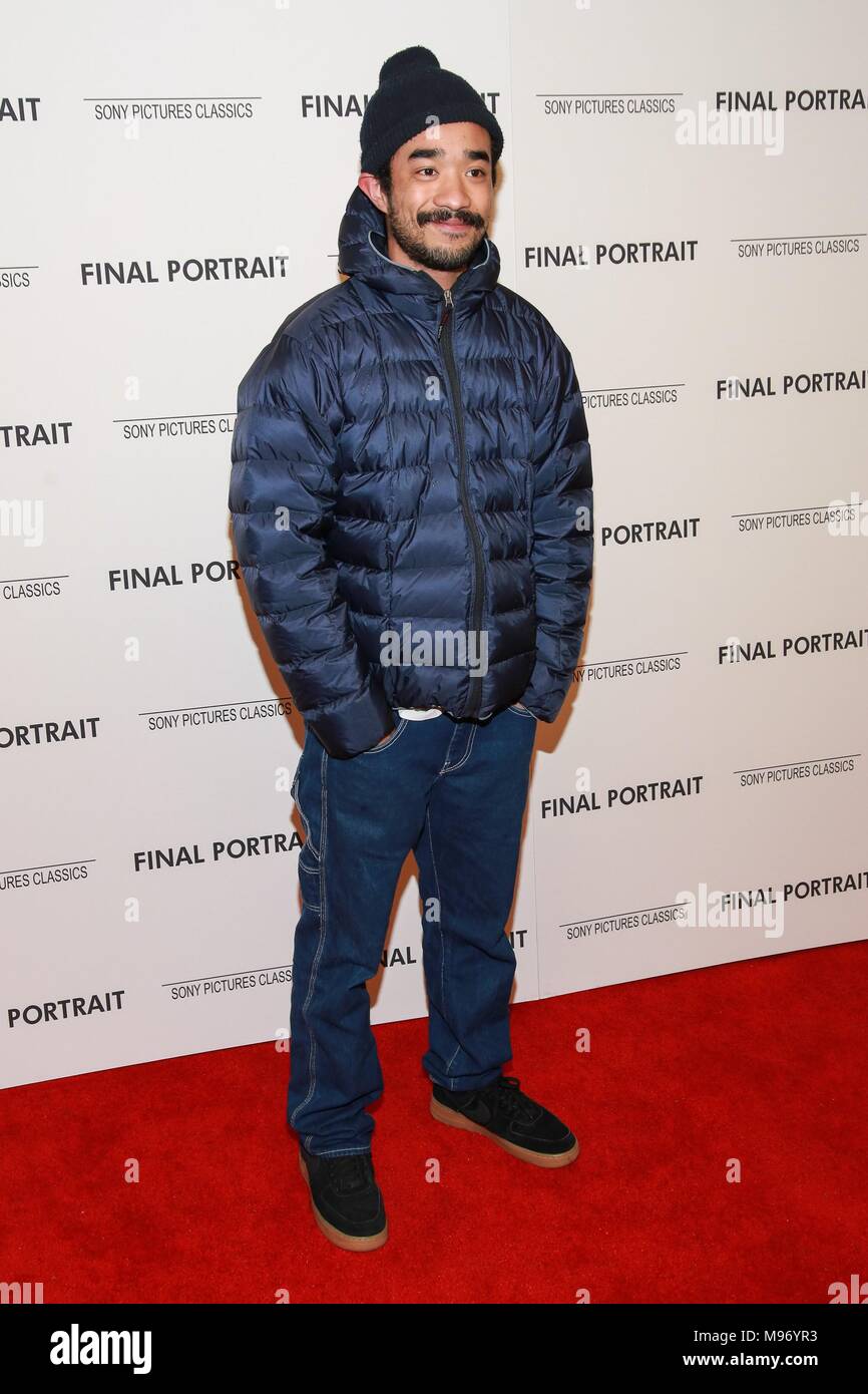 New York, NY, USA. 22nd Mar, 2018. Lucien Smith at arrivals for Sony Pictures Classics' FINAL ...