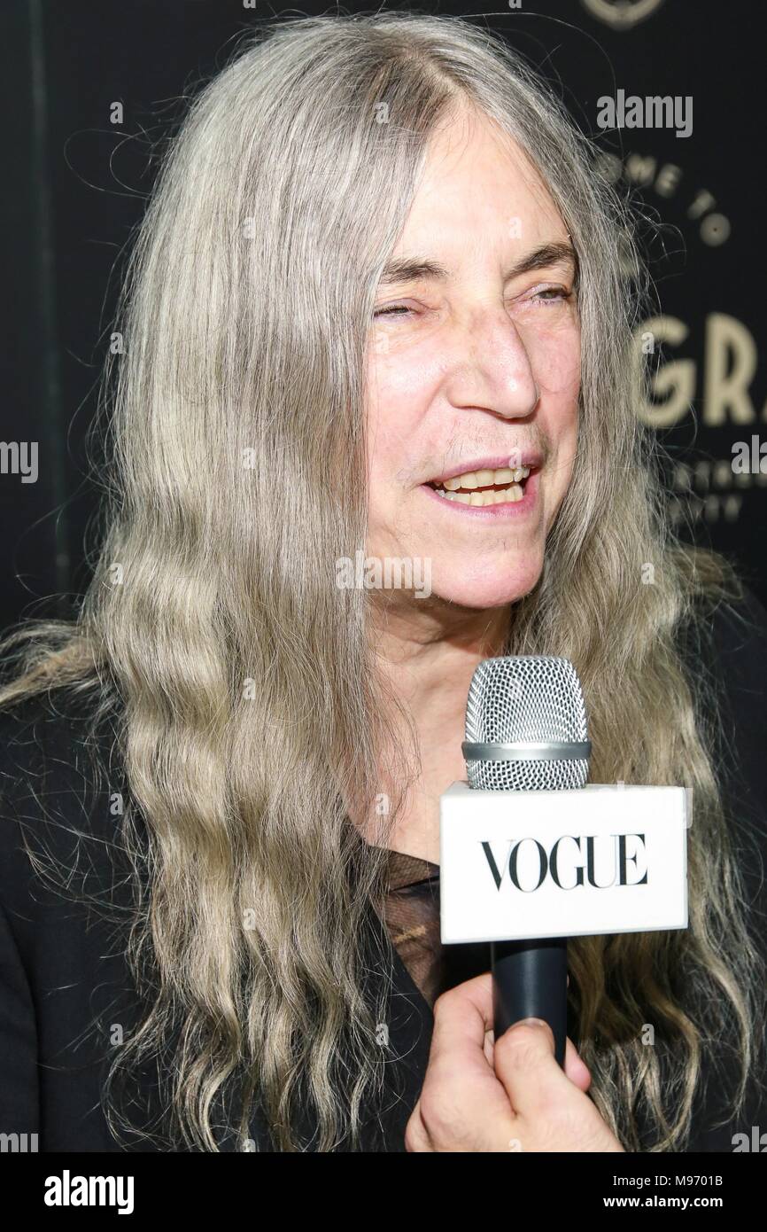 New York, NY, USA. 22nd Mar, 2018. Patti Smith at arrivals for ...