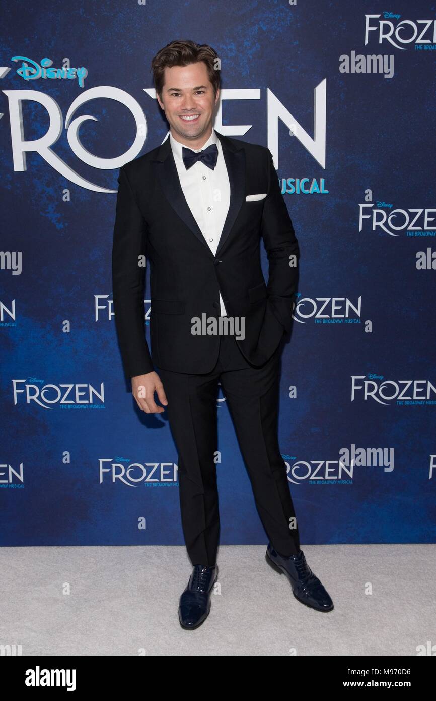 New York, NY, USA. 22nd Mar, 2018. Andrew Rannells in attendance for ...