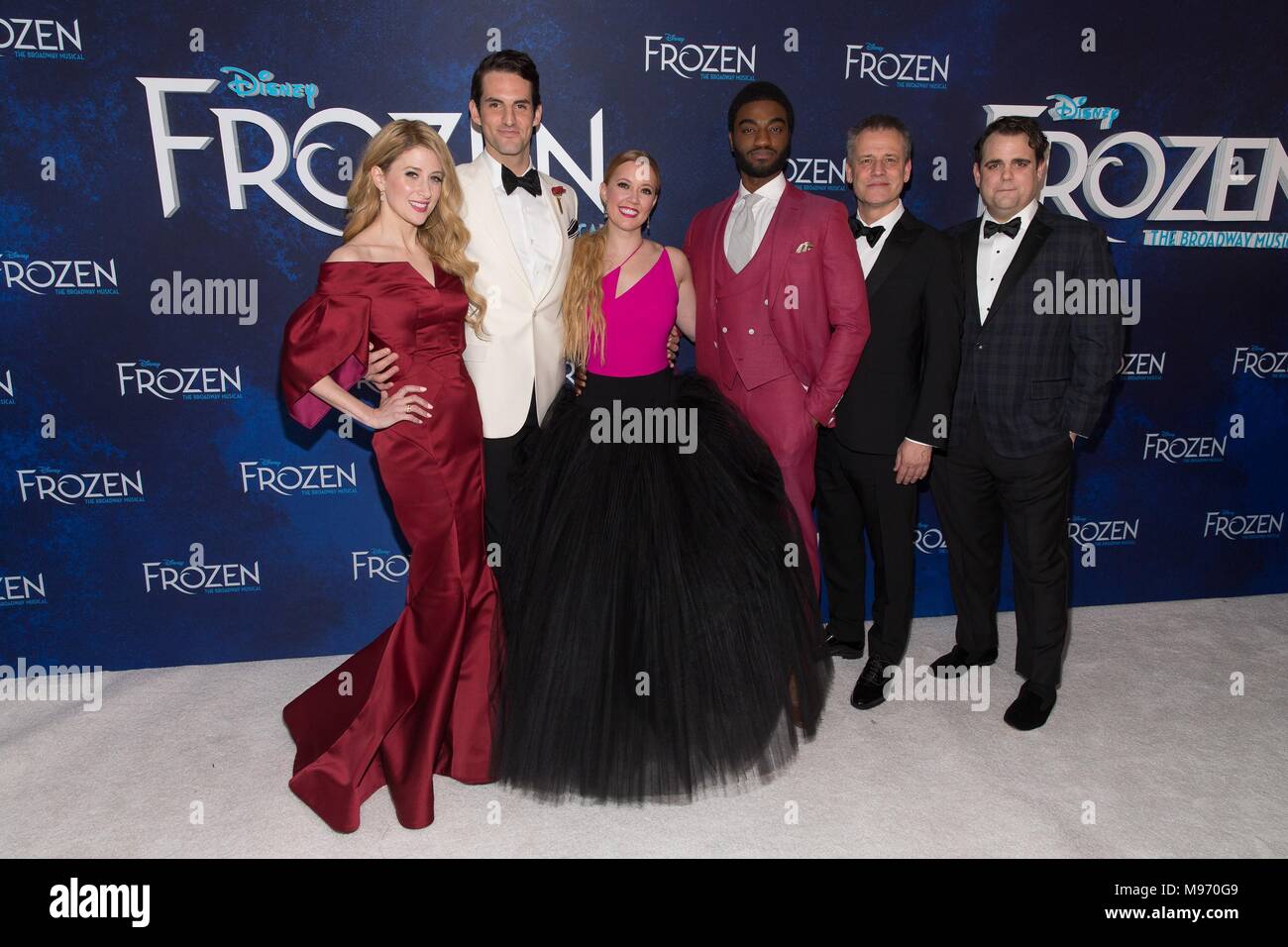 New York, NY, USA. 22nd Mar, 2018. Caissie Levy, John Riddle, Patti ...