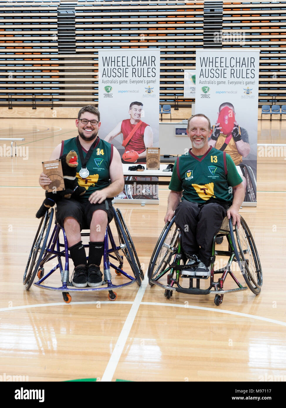 Melbourne, Australia. 23rd March 2018. 2018 Wheelchair Aussie Rules ...