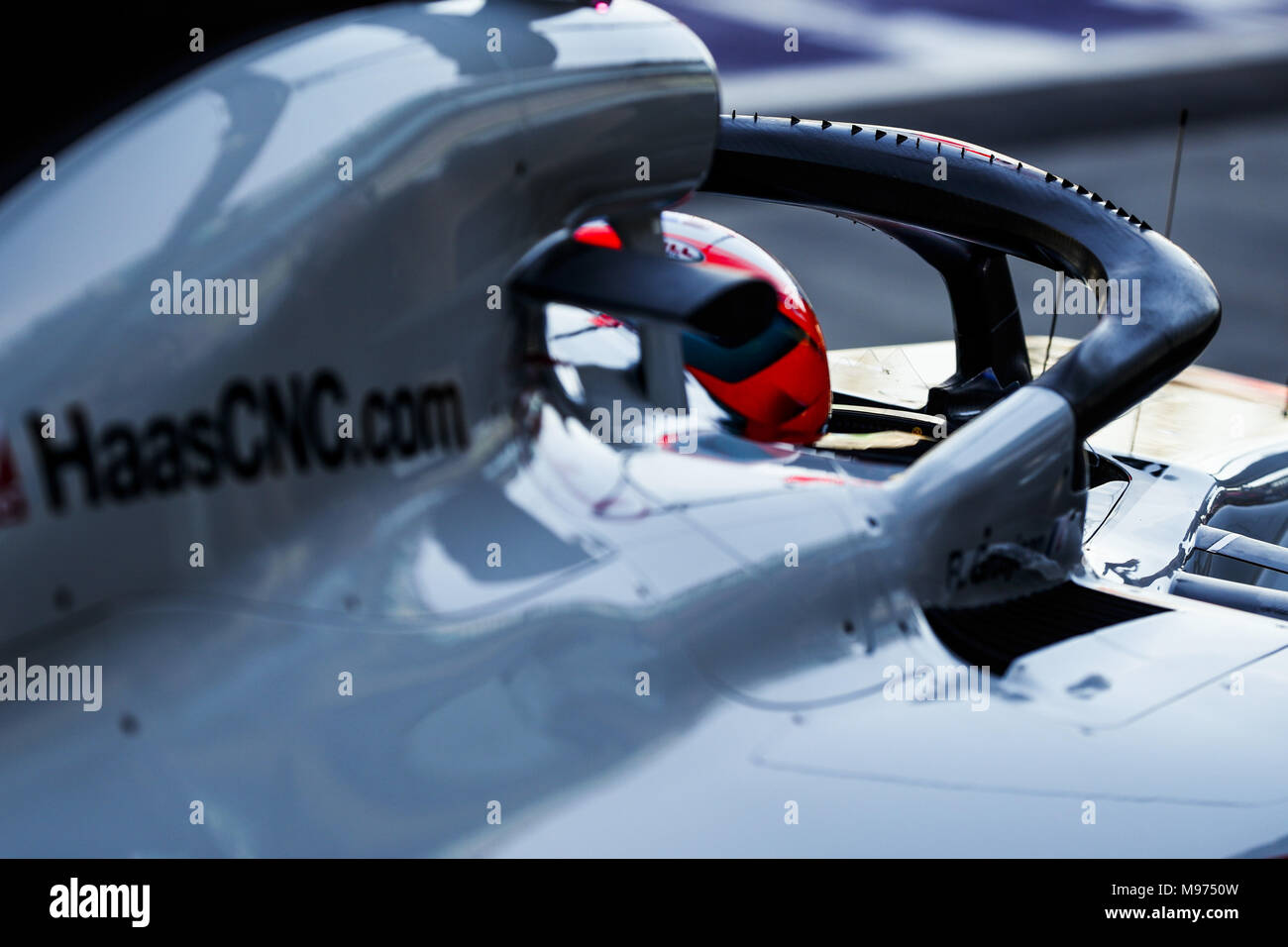 Melbourne, Australia. 23rd Mar, 2018. Haas F1 Team VF-18 Ferrari, halo ...