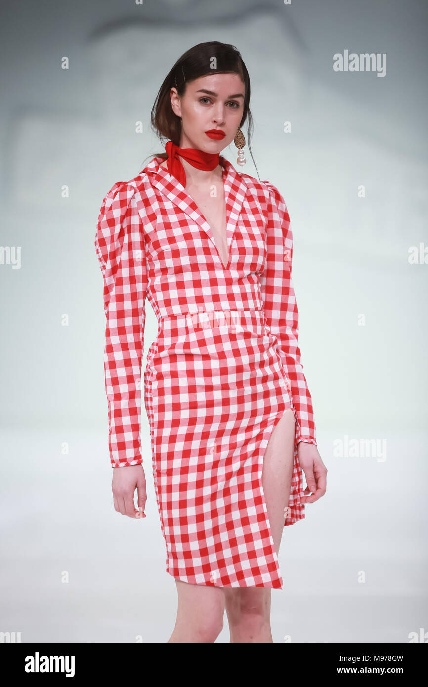 Zagreb, Croatia. 22nd Mar, 2018. Fashion model wearing clothes for ...