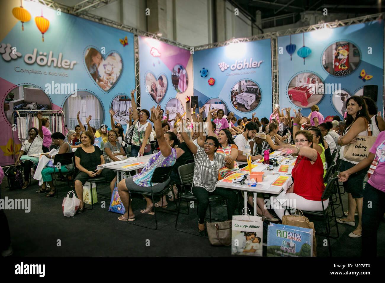 Rio De Janeiro, Brazil. 23rd Mar, 2018. Public participates in several ...
