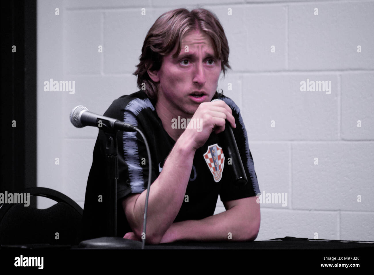 March 22, 2018 - Miami, United States - Luka Modric seen in the press ...