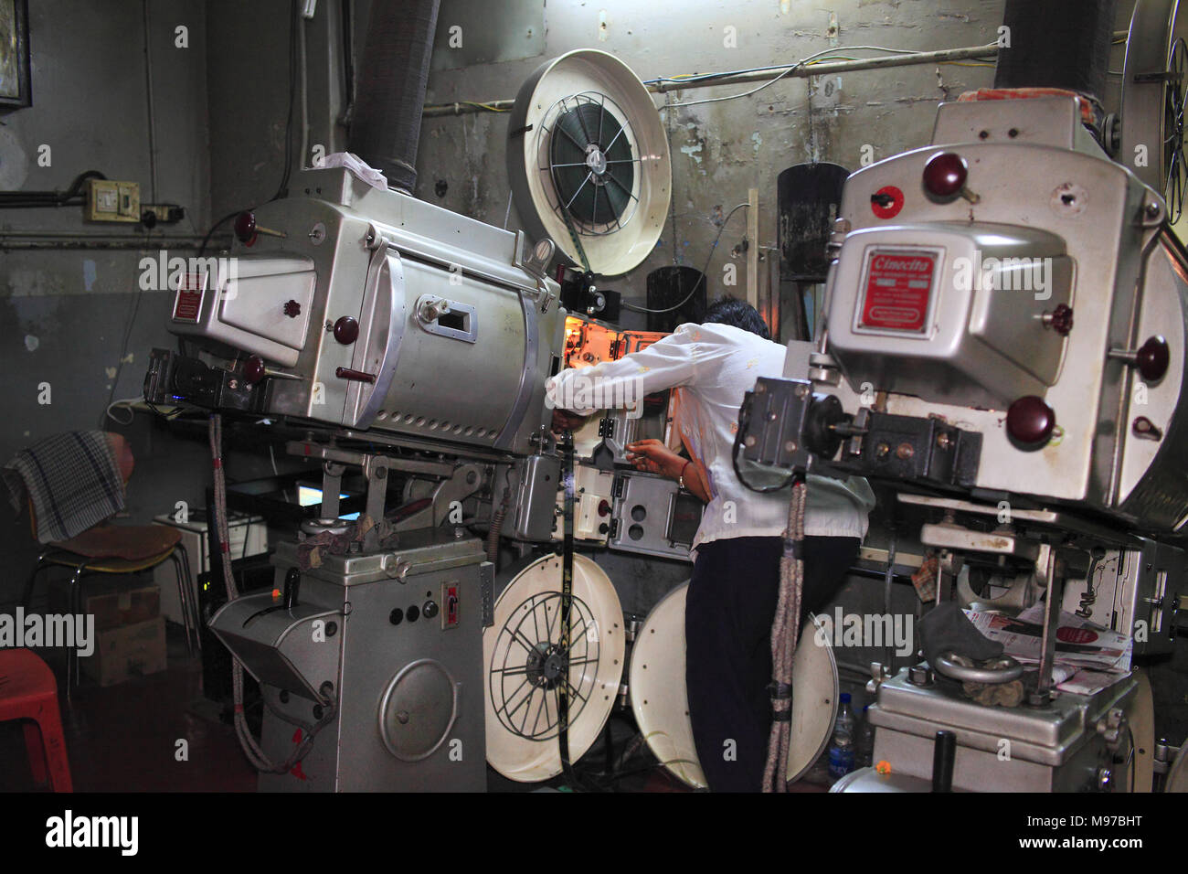 Film projectionist hi-res stock photography and images - Alamy