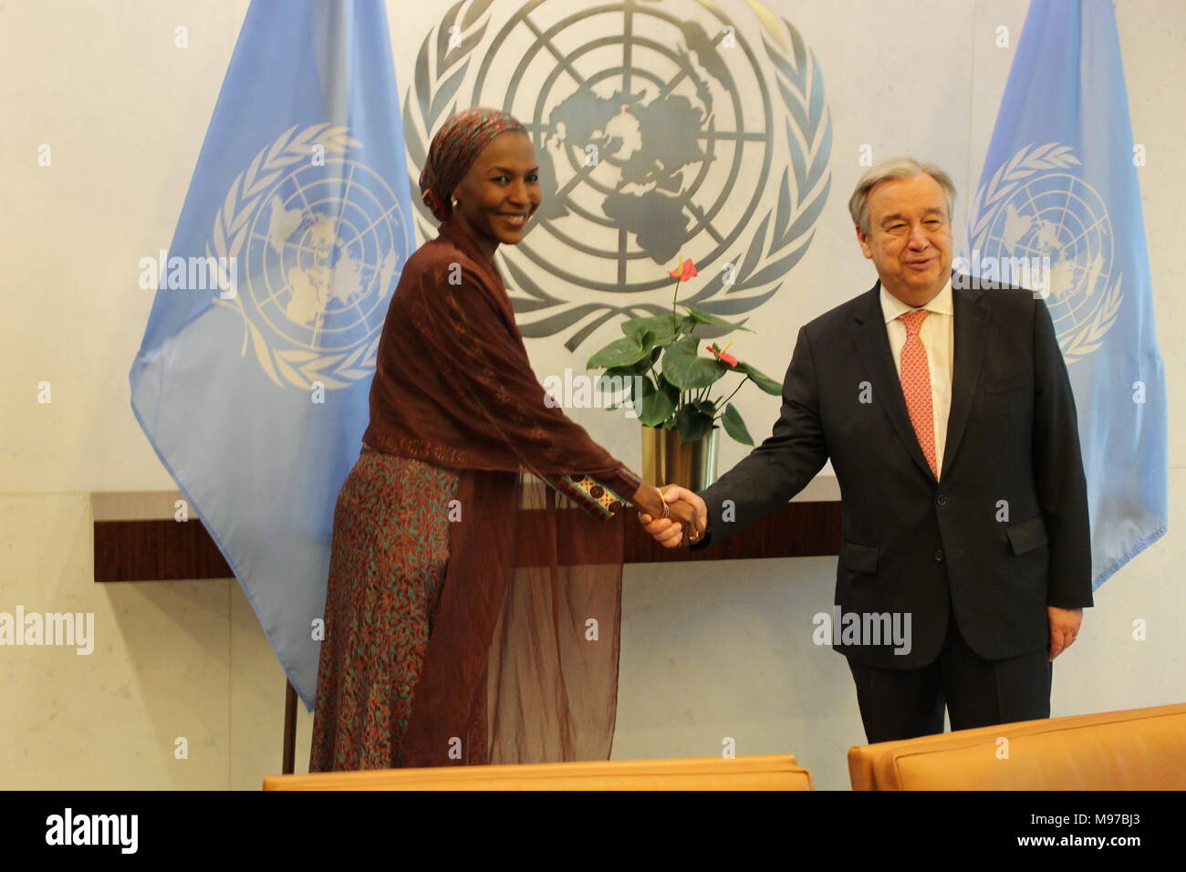 UN, New York, USA. 23rd March, 2018. UN Sec-Gen Antonio Guterres ...