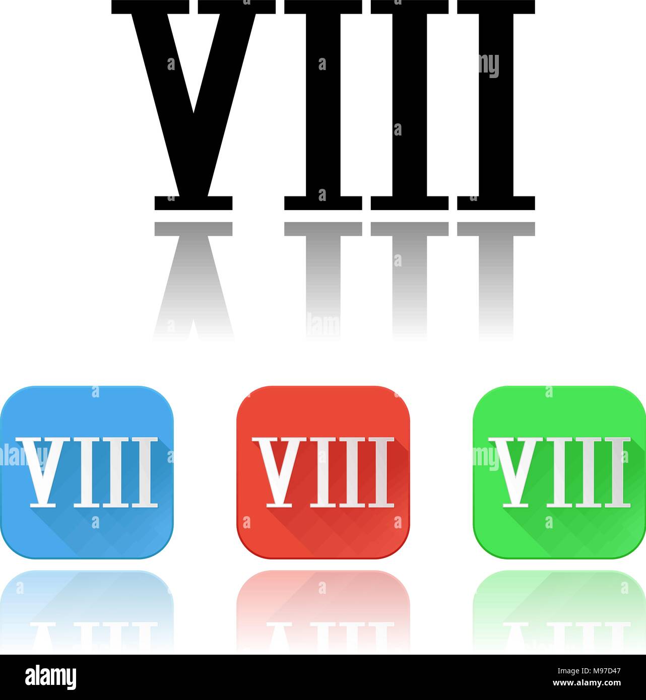 Roman numeral 8 Stock Vector Images - Alamy