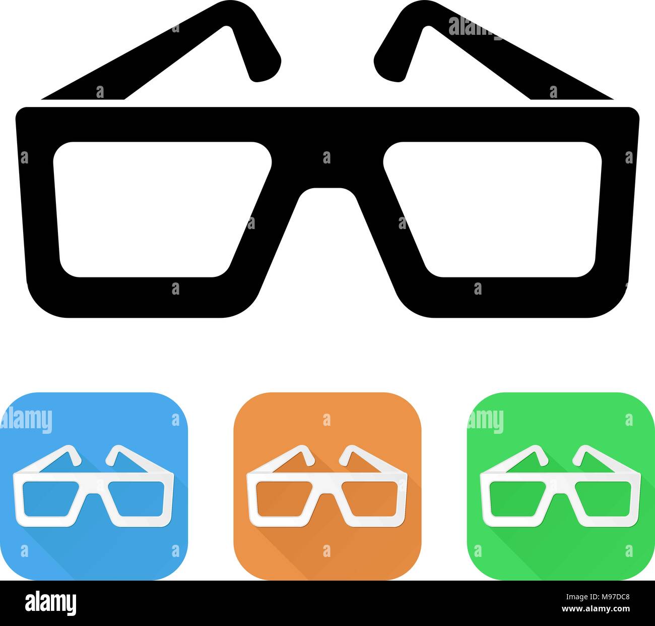 Glasses. Colored icons Stock Vector Image & Art - Alamy