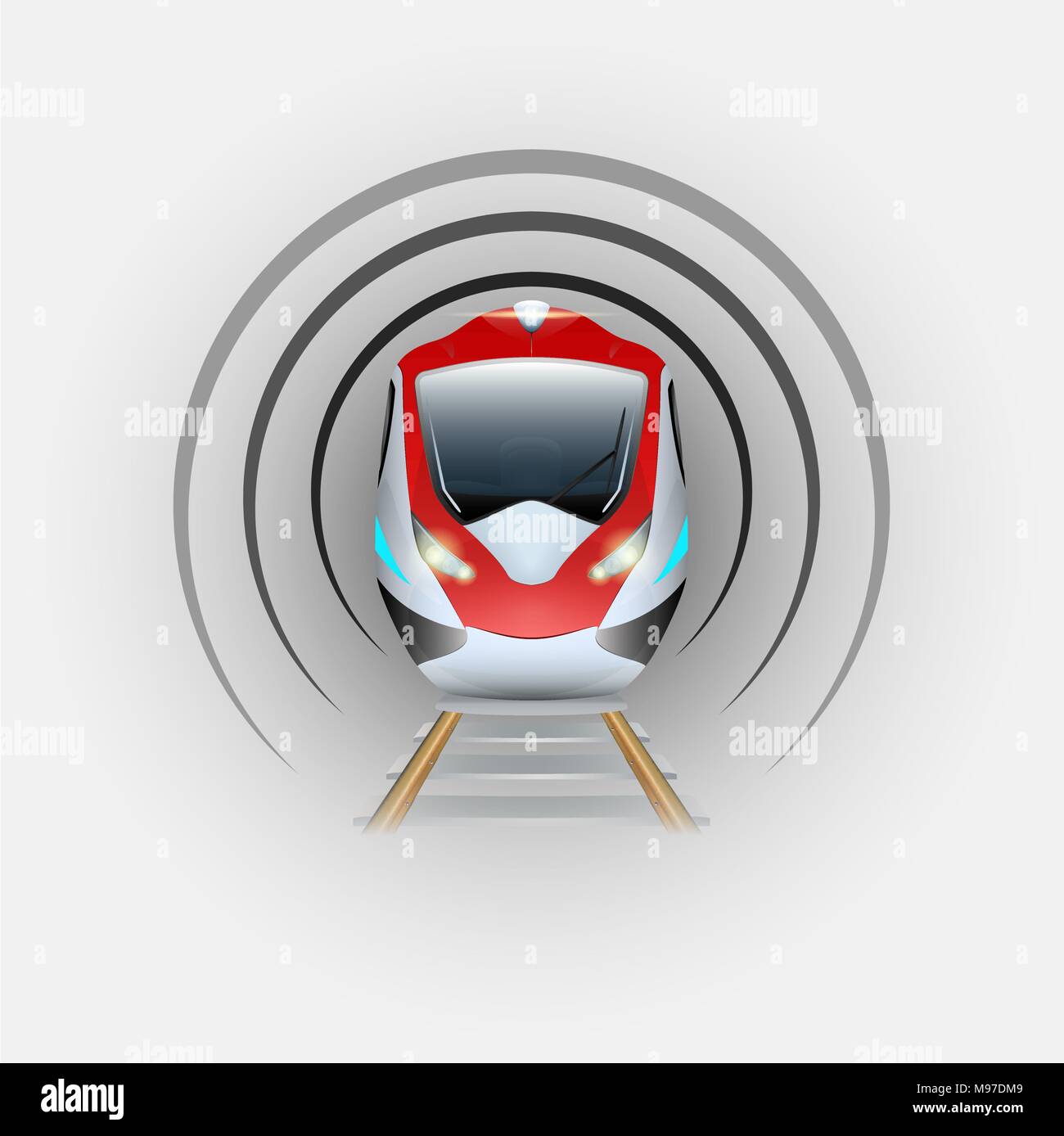 Train in tunnel Stock Vector Image & Art - Alamy