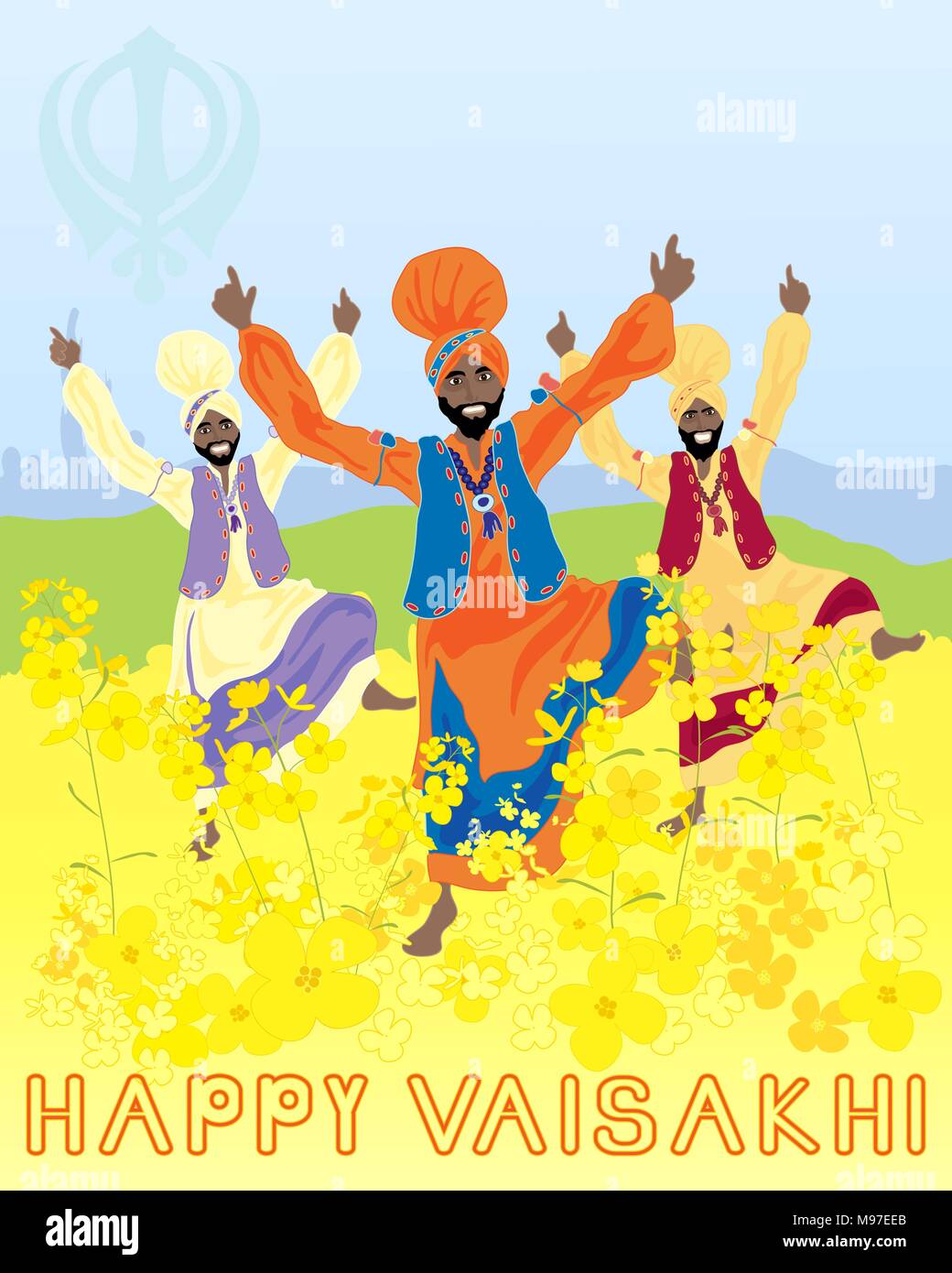 Punjabi entertainers Stock Vector Images - Alamy