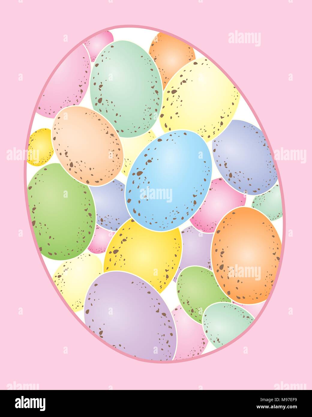 a vector illustration in eps 10 format of an Easter greeting card with ...