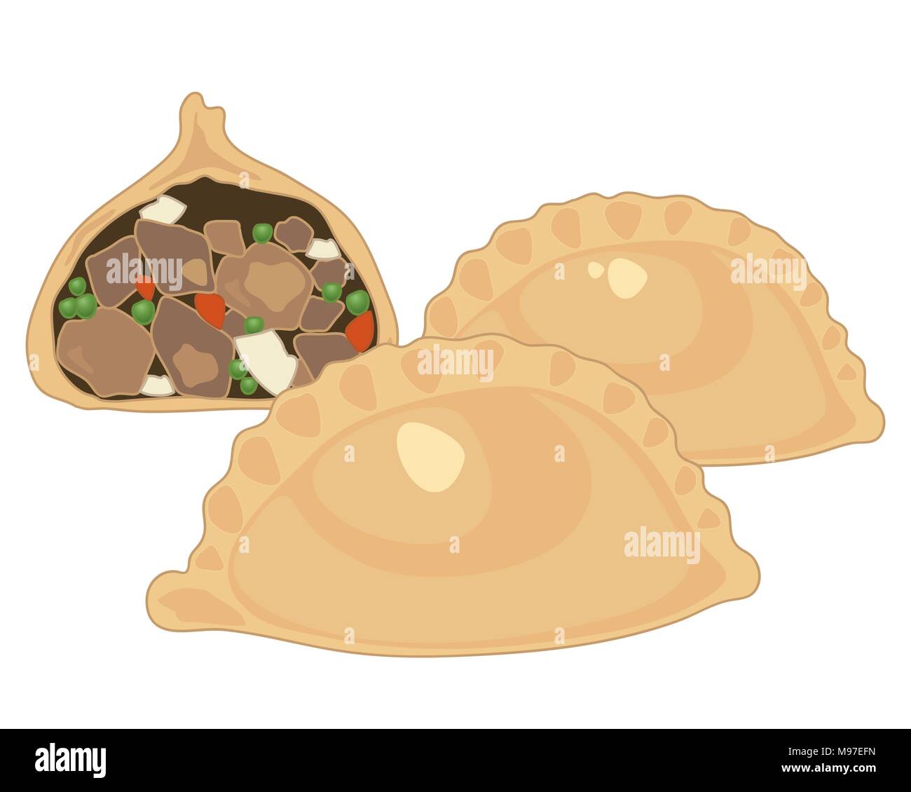 Pasty cornish pasty Stock Vector Images - Alamy