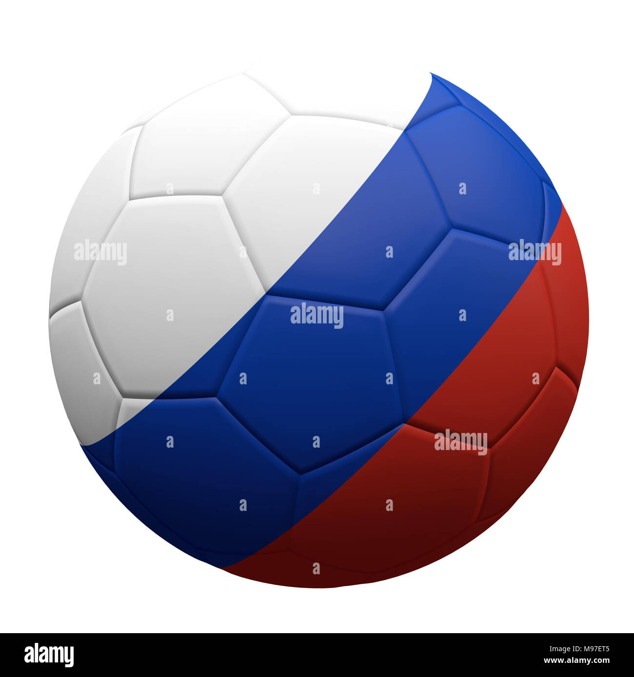 Russian Russia soccer football ball 3d rendering Stock Photo - Alamy