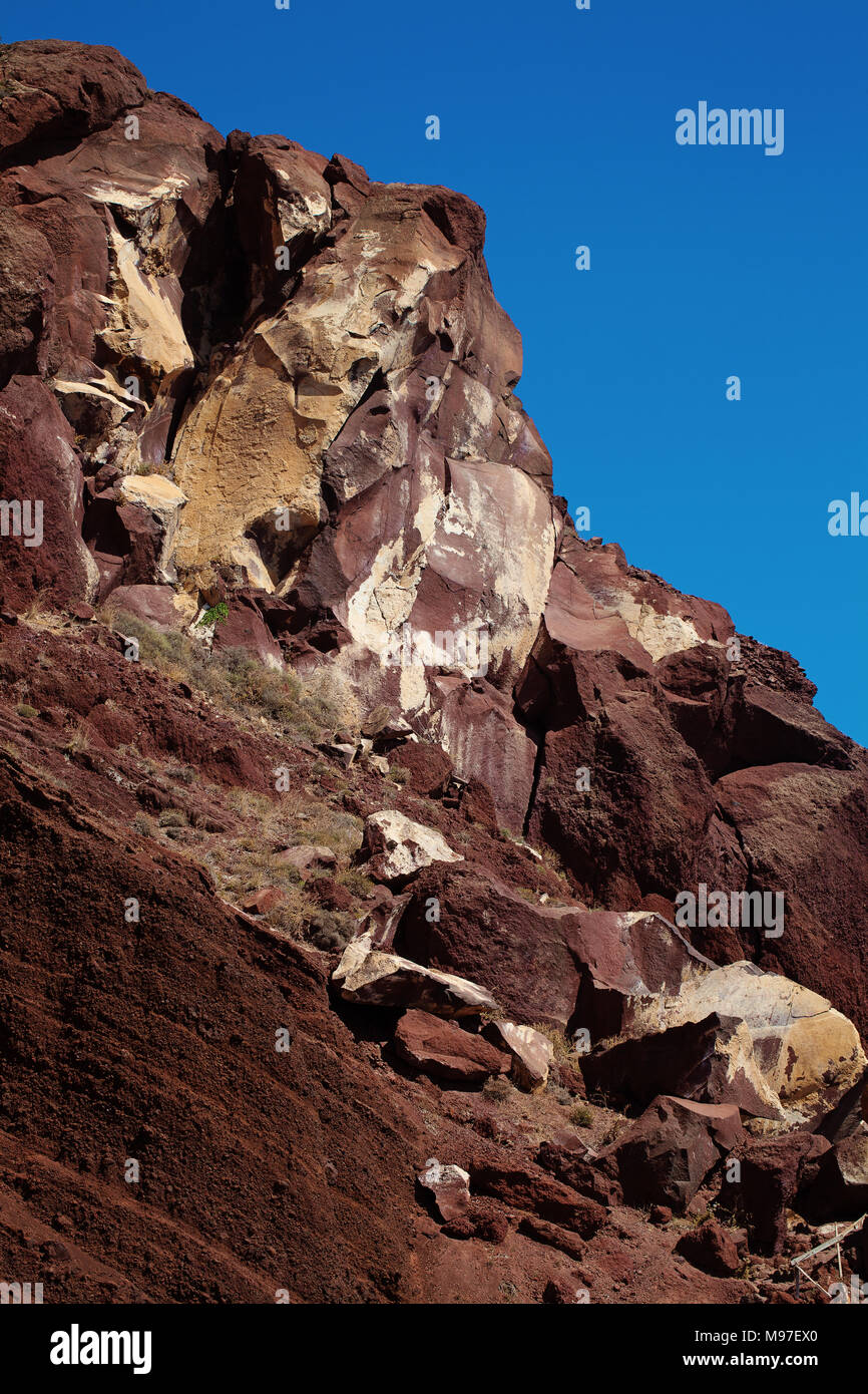 Famous Red Beach on Santorini Island, Greece Stock Photo - Alamy