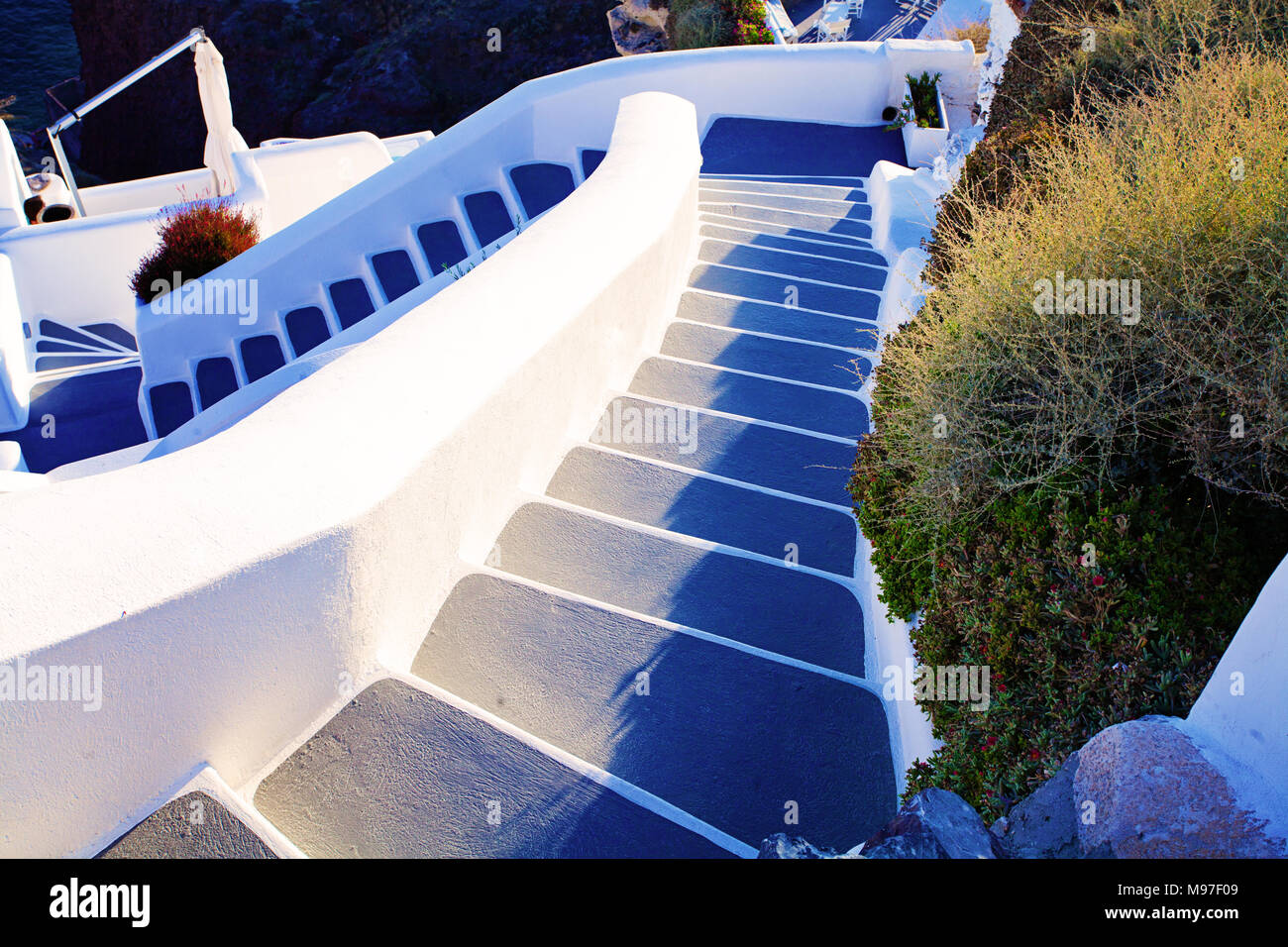 Traditional Style Stairway of Santorini, Greece Stock Photo - Alamy
