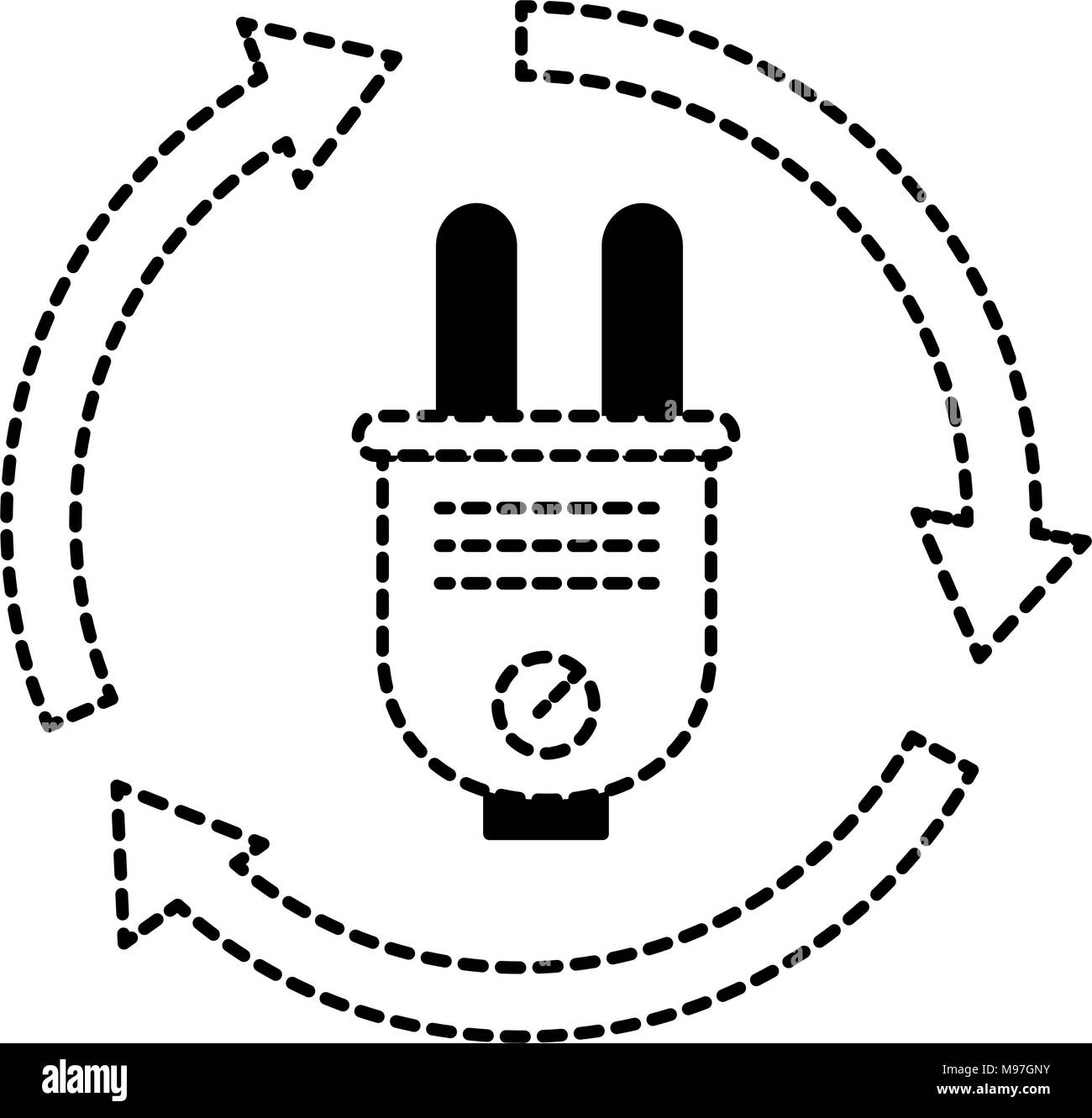 energy plug connector with arrows around Stock Vector Image & Art - Alamy